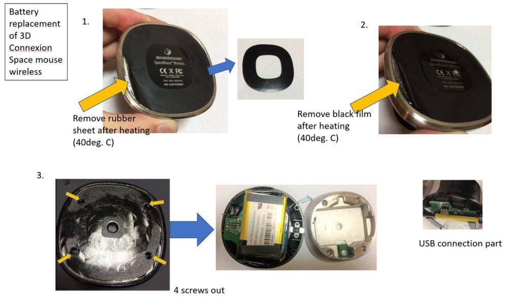 How to change your 3Dconnexion SpaceMouse Wireless mouse battery ...